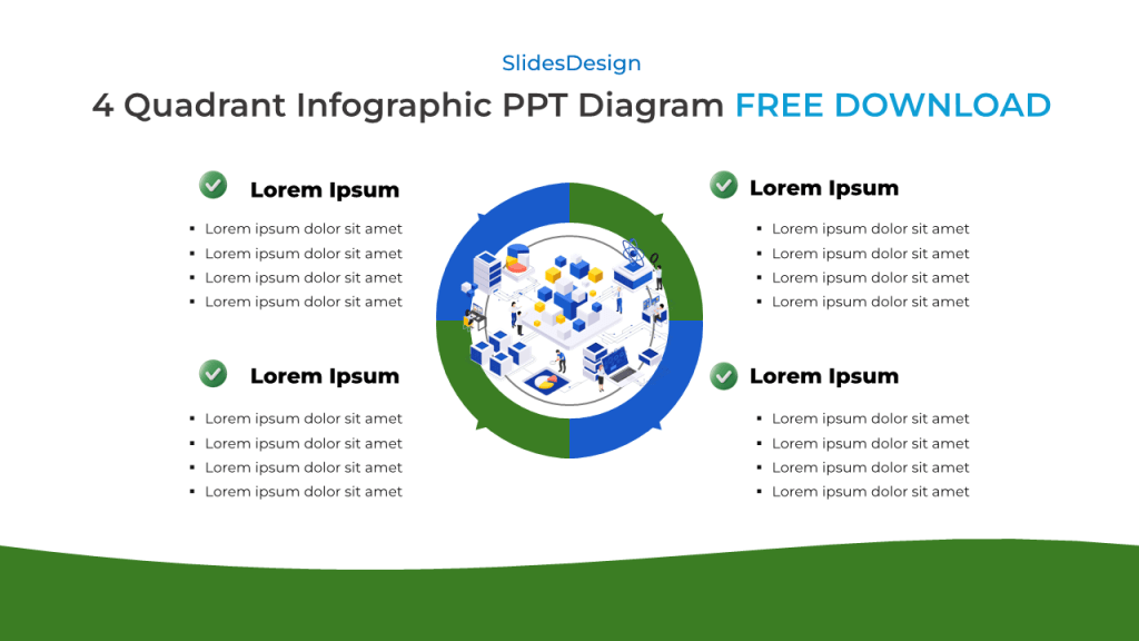 4 Step Circle Diagram & Process Infographic Template for Business