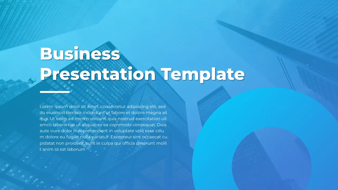 Blue Business Presentation Template