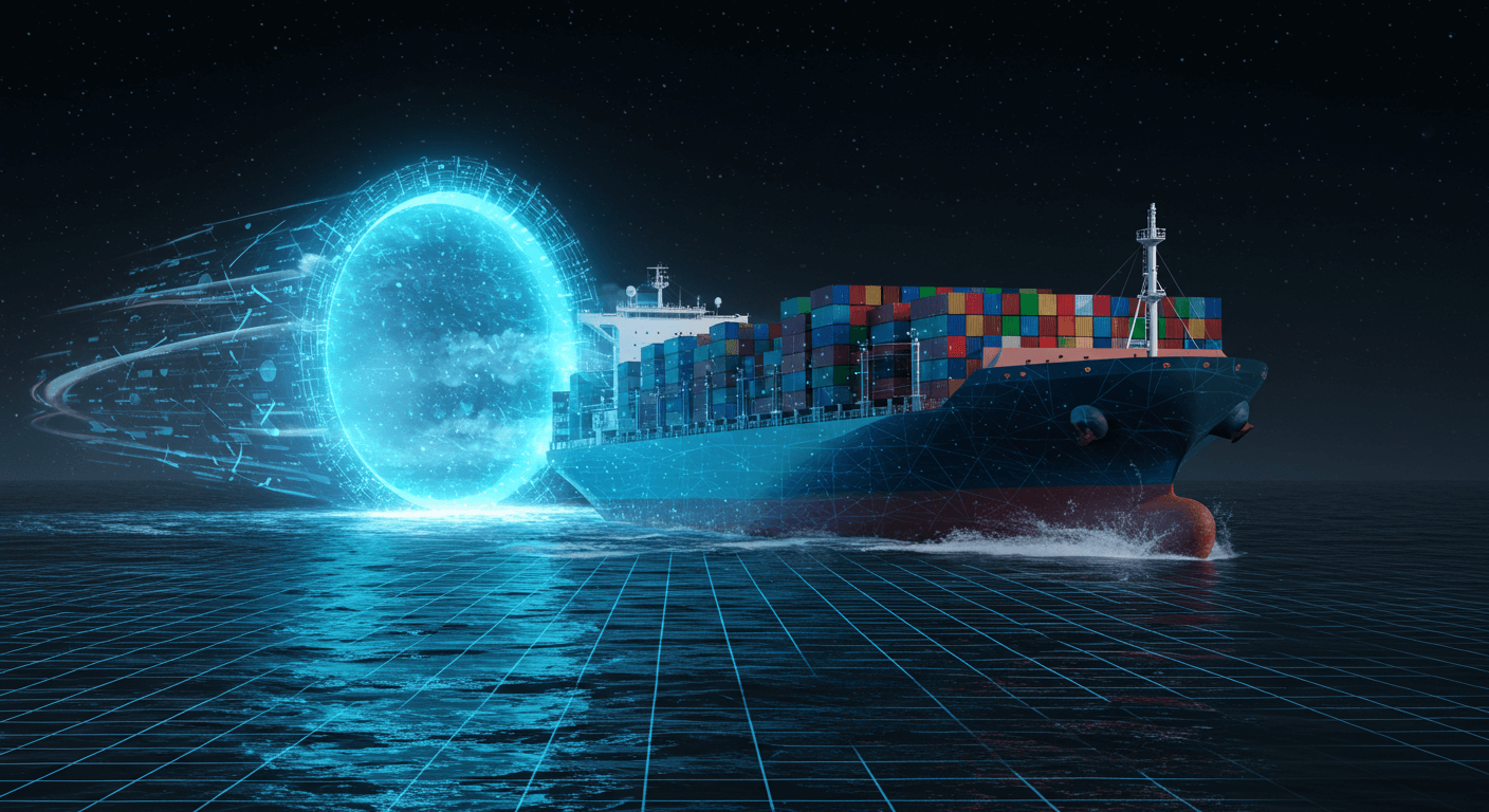 Futuristic Shipping Portal Image Collection