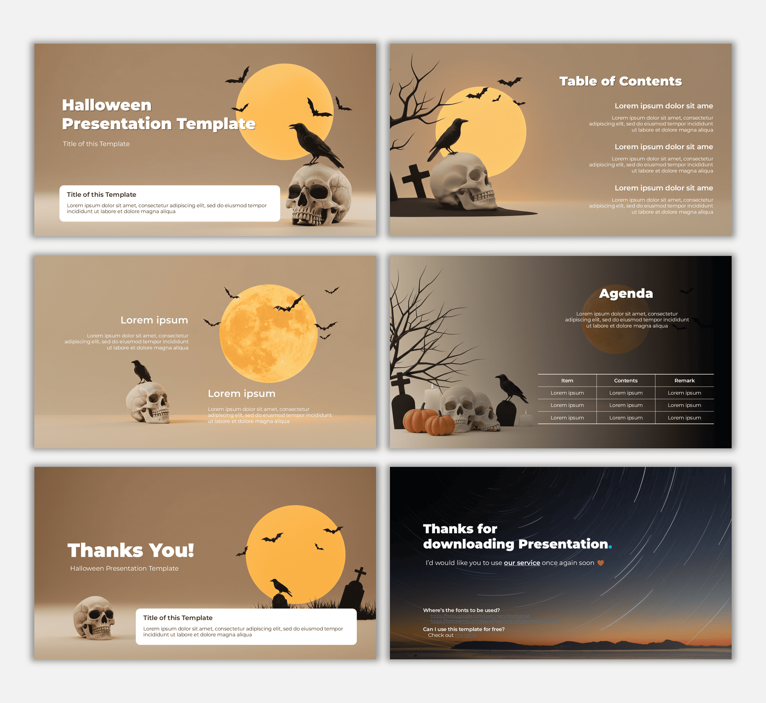 Modern Halloween PowerPoint Template – Free Minimal Google Slides Theme