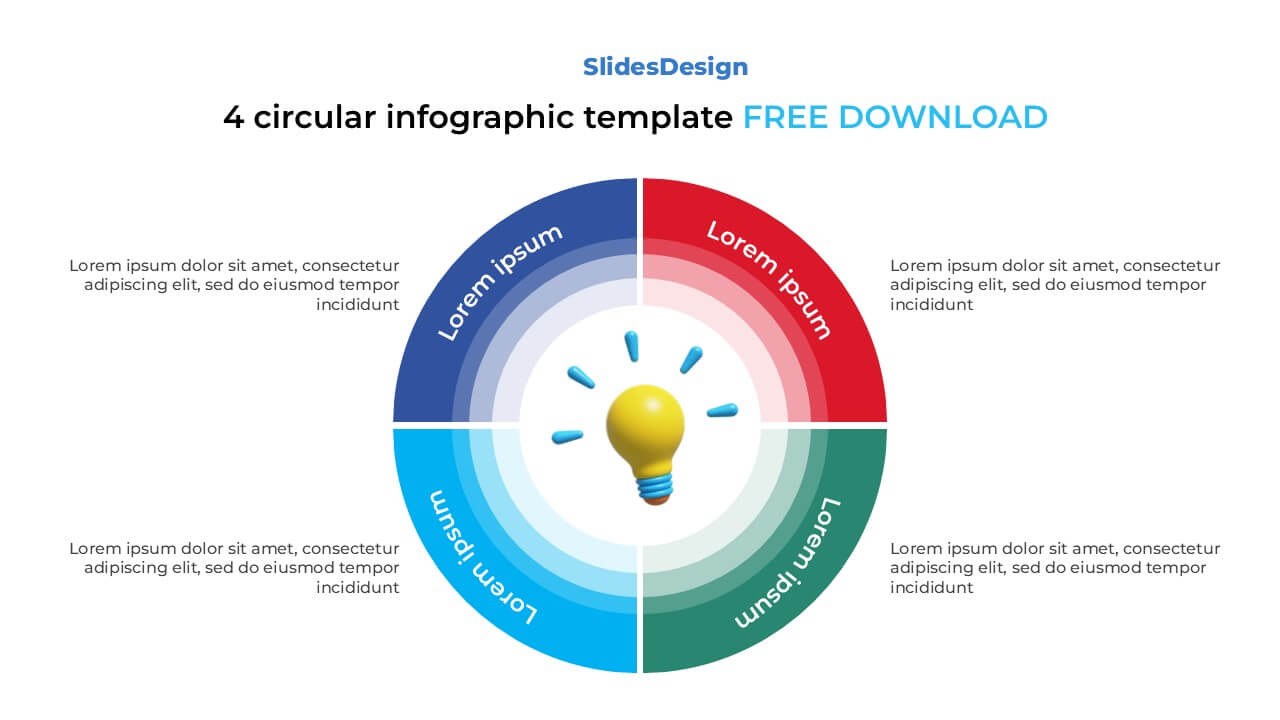 4 Circular Infographic Template